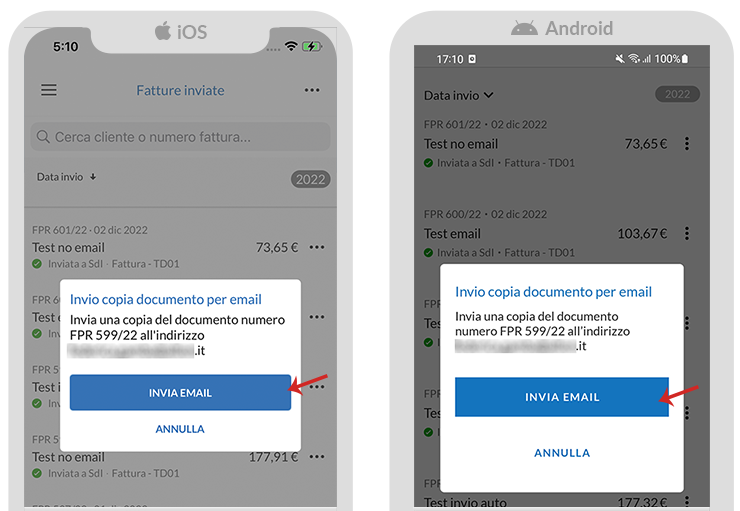 Invio copia fattura per email al cliente | Guide pec.it