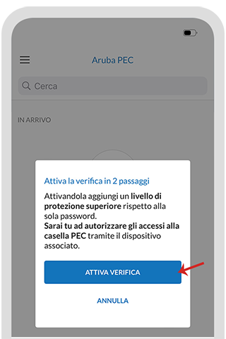 Come attivare la verifica in 2 passaggi | Guide pec.it
