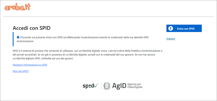 Conferma dell'identità attraverso SPID | Guide pec.it