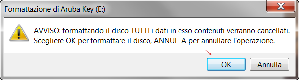 Aruba Key Windows - Formattazione e ripristino | Guide pec.it