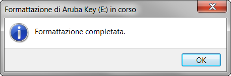 Aruba Key Windows - Formattazione e ripristino | Guide pec.it