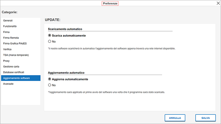 Aggiornamento del Software Aruba Sign | Guide pec.it