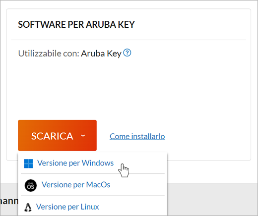 Aruba Key Windows - Formattazione e ripristino | Guide pec.it