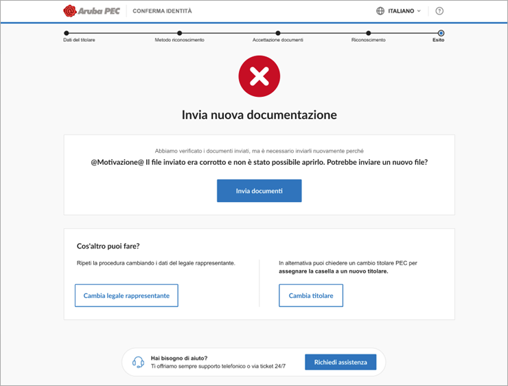 Come confermare l'identità | Guide pec.it