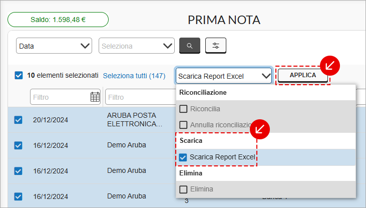 File Prima Nota Excel Communication (EC) 1760/2000