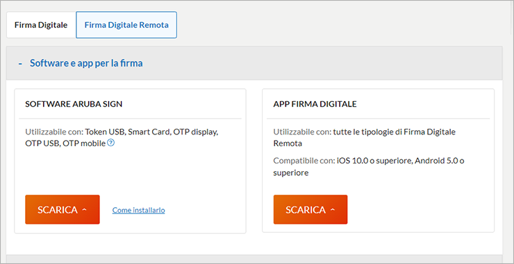 Aruba Sign Firma Remota - Installazione e configurazione | Guide pec.it