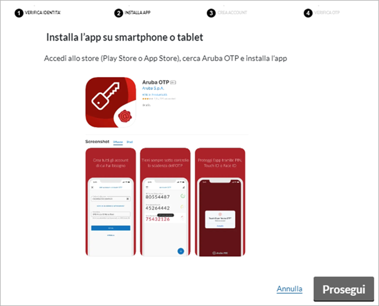 App Aruba OTP: come riconfigurarla con un nuovo codice di attivazione ...