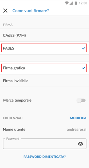 Apporre una firma grafica (PAdES) | Guide pec.it